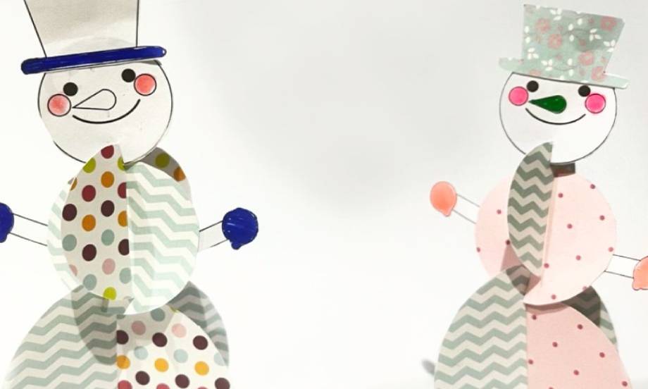 How to make a 3D snowman out of paper | Snowman Template