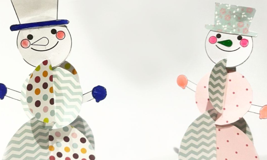 How to make a 3D snowman out of paper | Snowman Template