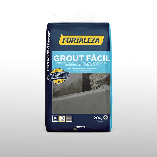 Grout Fácil 20 MPa Bostik Fortaleza Brasil | Argamassa de Grauteamento