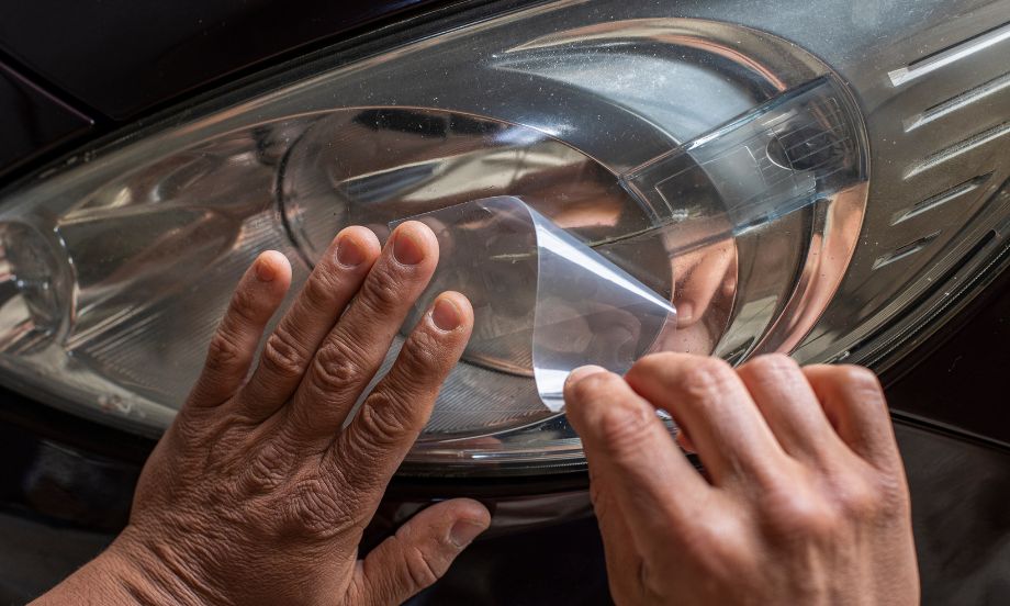 Repair a cracked headlight with tape | Temporary headlight fix